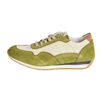 Exton Homme, Chaussures, Vert, Taille: 43 EU Color Block Leather Baskets