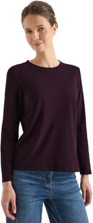 Cecil 3227278 T-Shirt Ras du Cou Basique, Eggplant Red, Small Femmes