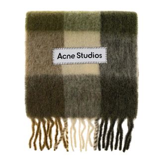 Acne Studios &Eacute;charpe &agrave; carreaux en mohair - unisex - Accessoires - Vert - Taille: ONE Size