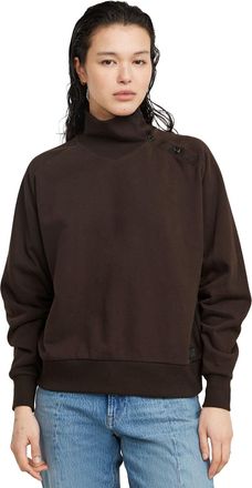 G-Star G-Star Damen Asymmetric Button Mock Sweater, Braun (Chocolate Plum D25296-D704-G692), S