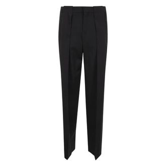 Balmain Pleated Grain De Poudre Hosen - - Trousers - Herren - Schwarzk - M