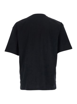 Valentino Mens T-Shirt Crew Neck Black Cotton T-Shirts And Polos