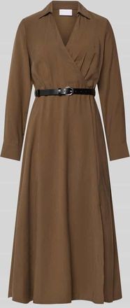 Jake*s Midikleid in Wickel-Optik mit G&uuml;rtel