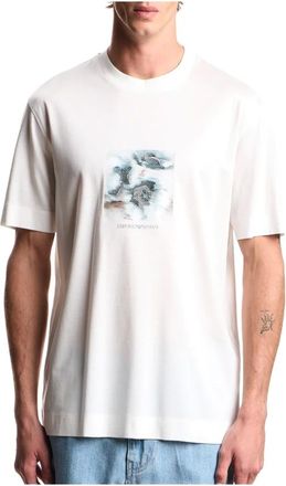 Emporio Armani Homme, Tops, Blanc, Taille: XL T-shirt em005272 Af10017