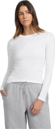 Guess Slim Embroidered Long-Sleeve Tee - - Knitwear - Damen - Wei&szlig; - XL