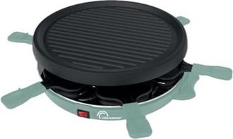 Little Balance 8948 Cheese & Fun, Raclette Grill, 2 en 1, Jusqu&agrave; 6 personnes, Sans PFAS, 800 W, Sapin