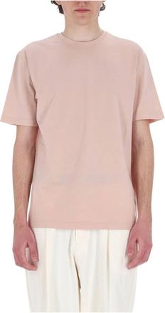 Roberto Collina Homme, Tops, Rose, Taille: XL T-shirt en coton