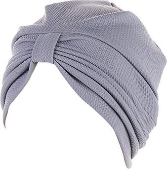 Generic Chapeau de t&ecirc;te pour cancer, turban ethnique, couvre-chef, turban pour femme, bandeau l&eacute;opard pour filles, gris, Taille unique