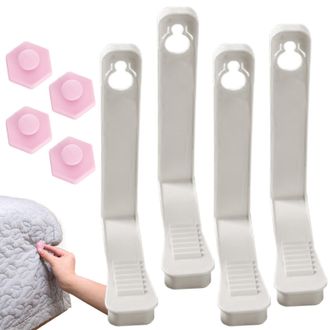 Generico Bettdecken-Clips - Bettdecken-Clips | Bettlakenhalter | Bettlakenclips | Matratzenblechclips | Bettlakenspanner | 4 x Tagesdecke feste Befestigung