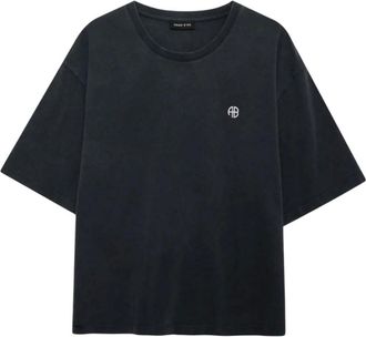 Anine Bing Femme, Tops, Noir, Taille: 36 FR Johnny Cropped Tee