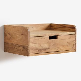 Sklum Sklum - Lot de 2 tables de chevet flottantes 45x30 cm en bois dacacia de Narbona