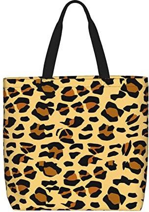 Generic Sac De Courses Imprim&eacute; L&eacute;opard Sac Femme Plage Pliable Lavables Sacs En Toile Pour Femmes, Pour Shopping, Burea, Voyage, Filles