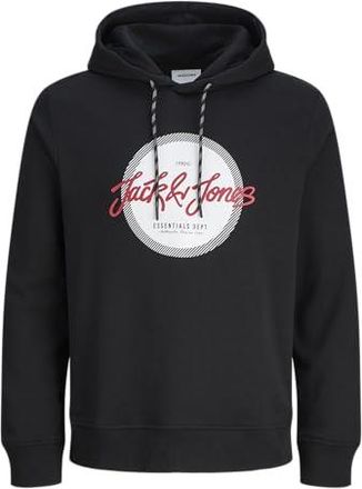 Jack & Jones Hood Sweat &agrave; Capuche Jjurban, Noir, M Homme