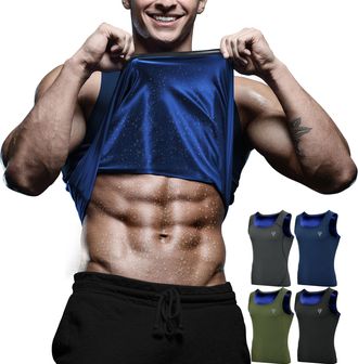 RDX Sports Herren Sauna Shirt Sauna Weste Schwitzanzug Herren Body Shaper Workout Hot Tank Top Bauch Abnehmen Shapewear