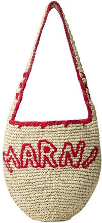 Marni Femme, Sacs, Beige, Taille: ONE Size Nassa Small Hobo Bag