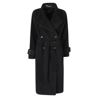 Tagliatore Henryka Zweireihiger Mantel - - Coats - Damen - Schwarzk - XS
