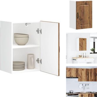 vidaXL K&uuml;chen-H&auml;ngeschrank Kalmar Altholz-Optik Holzwerkstoff - K&uuml;chen-Wandschrank - K&uuml;chen-Wandschr&auml;nke - Wandschrank K&uuml;che - K&uuml;chenschrank