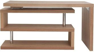 Miliboo Bureau modulable design en bois clair ch&ecirc;ne L140-214 cm MAX