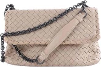 Bottega Veneta Pre-owned Olympia Sac Bandouli&egrave;re - Femme - Pre-owned - Beige - Taille: ONE Size
