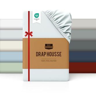 Puredown Lot de 2 Drap Housse 120x200 cm avec Bonnet de 30 cm pour Matelas &Eacute;pais - Prot&egrave;ge-Matelas Polyester Microfibre Bross&eacute;e, Parure de Lit Certifi&eacute; Oeko-Te