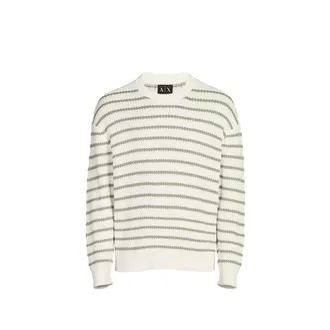 A|X Armani Exchange Pull c&ocirc;tel&eacute; &agrave; rayures en coton