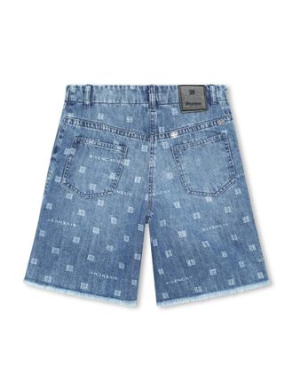 Givenchy 100% Cotton Denim Bermudas - Denim