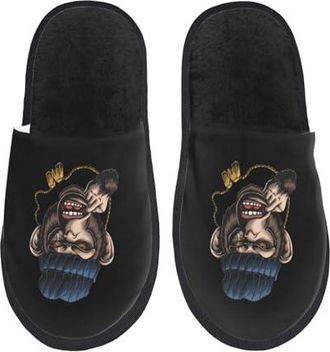 Generic Unisex Pantoufles Gangster Monkey Chausson Maison L&eacute;g&egrave;re Chaussons Femme pour Maison Homme Ext&eacute;rieur M