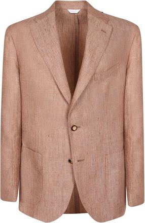 Boglioli Homme, Vestes, Brun, Taille: XL Tissu en lin. Chevrons