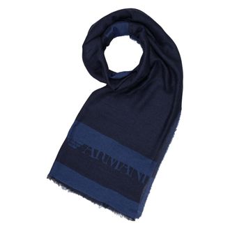 Armani Essential Scarf - - Accessories - Herren - Blau - ONE SIZE
