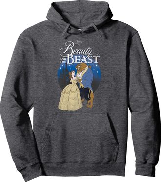 Disney Beauty And The Beast Classic Title Logo Portrait Pullover Hoodie