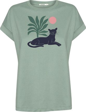 Greenbomb T-Shirt Panther Leaves