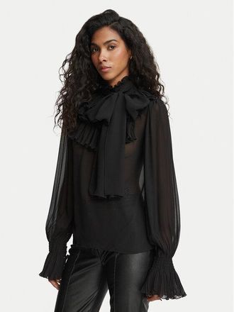Elisabetta Franchi Bluse CA-172-67E2-V440 Schwarz Regular Fit