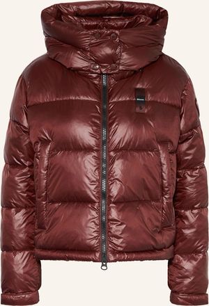 Blauer Steppjacke Gloria Mit Abnehmbarer Kapuze braun