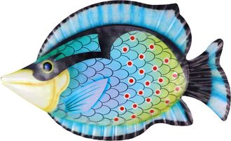 Amosfun Kreative Metall Fisch Wanddekoration H&auml;ngend Ozean Meeresfische Garten Innen Au&szlig;en Terrasse Veranda