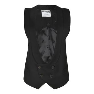 Moschino Gilet - Femme - Vestes - Noir - Taille: 40 FR