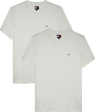 Tommy Jeans Rundhalsshirt TJM XSLIM 2PACK JERSEY TEE EXT (Packung, 2er-Pack) Logostickerei, 2Pack
