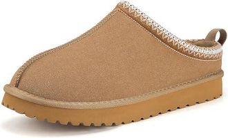 Mishansha Chaussons Homme Pantoufles Hiver Chaud, Marron 43