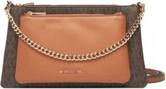 Michael Kors Femme, Sacs, Brun, Taille: ONE Size Jet Set Medium Signature Logo Sac Bandouli&egrave;re Convertible