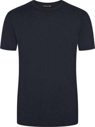 van Laack Glattes Feinstrick-T-Shirt mit Seidenanteil in