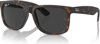 Ray-Ban Justin Classic Sonnenbrillen Havana Fassung Grau Glas Polarisiert 54-16