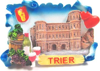 Generic Trier Magnet Poly Souvenir Germany Porta Nigra Wein Trauben Rheinland Pfalz