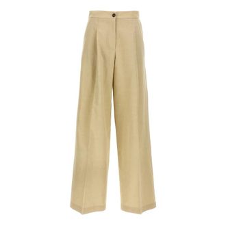 Yves Salomon Plisseehose - - Trousers - Damen - Beige - XS