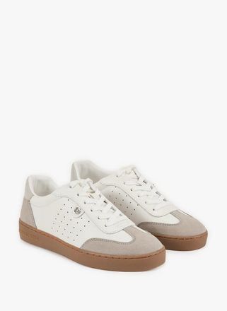 Michael Kors bi -materielle Leder -Sneaker - Weiß