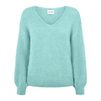 Americandreams Americandreams, Femme, Pulls, Vert, Taille: 44 FR Milana LS Alpaca Pullover