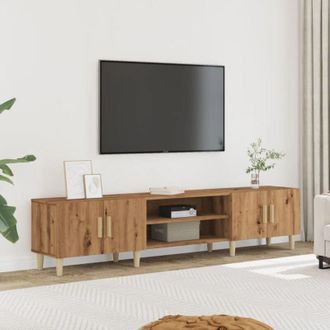 vidaXL Vidaxl - Meuble tv ch&ecirc;ne artisanal 180x31,5x40 cm bois ding&eacute;nierie