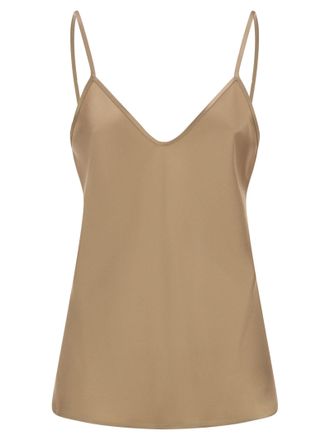 Max Mara Msecomma - Caraco fluide en satin &agrave; fines bretelles