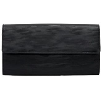 Louis Vuitton unisex, Pre-owned, Noir, Taille: ONE Size Portefeuille en cuir Pre-owned