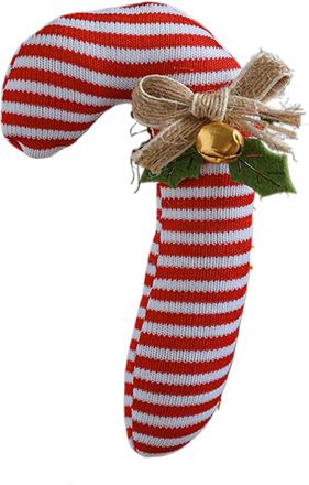 Generic Weihnachts-Zuckerstange - Zuckerstangen-Ornamente, Rote Und Wei&szlig;e Stoffanh&auml;nger Mit Glocke Und Schleife, Weihnachtsdekorationen | F&uuml;r Herbst Winter Ga