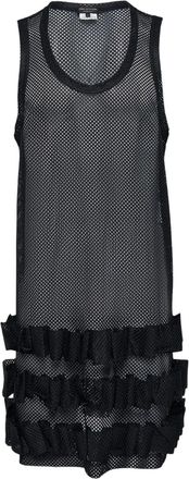 Comme Des Garçons débardeur à volants - Noir