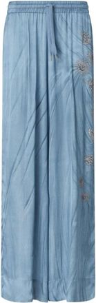 Pinko Pinko, Femme, Pantalons, Bleu, Taille: 38 FR Pantalon Brod&eacute;